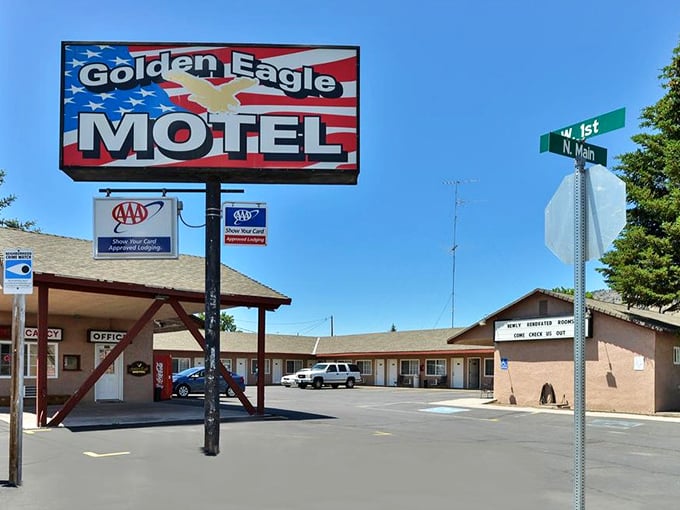 Small-town motels like this are the unsung heroes of retirement road trips – affordable, friendly, and blissfully quiet.