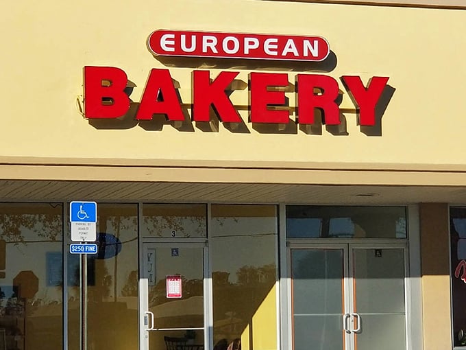 This Jacksonville bakery wears its heritage proudly, promising continental breakfast dreams in every golden display case.