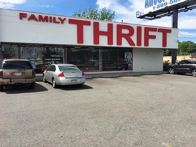 Classic thrift store vibes where your grandmother's china pattern might be waiting for you. 