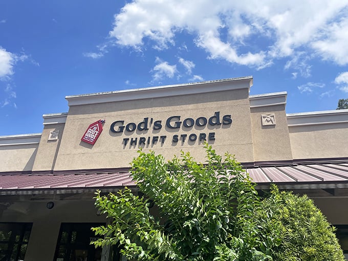 Sometimes the best treasures hide in plain sight, like this unassuming storefront that holds miracles for your wardrobe.