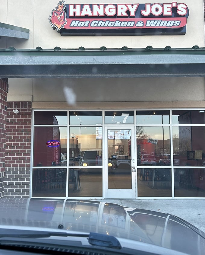 The clean lines of Hangry Joe's belie the beautiful chaos that awaits inside – spicy chicken that demands both respect and napkins.