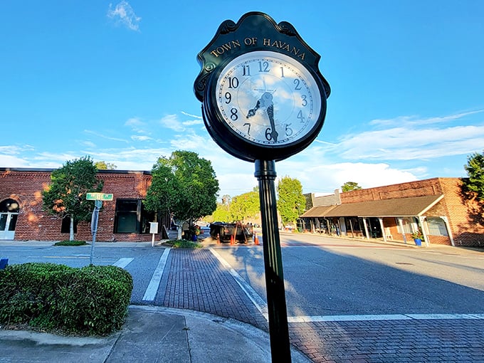 This charming town clock keeps perfect time in a place where moments matter most.