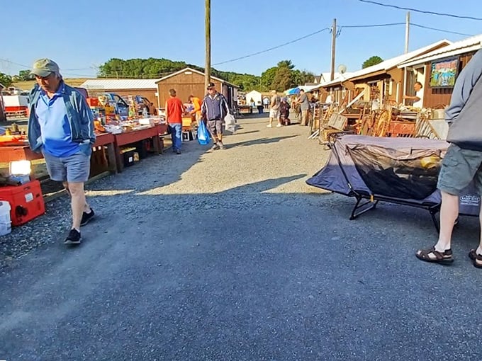 Shoppers stroll through Jake's open-air bazaar, where conversations flow as freely as the deals on display.
