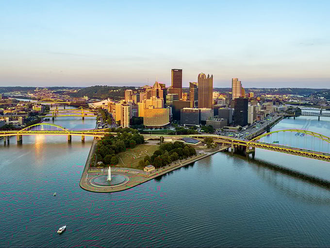 Those famous yellow bridges aren't just functional - they're Pennsylvania's answer to San Francisco's Golden Gate.