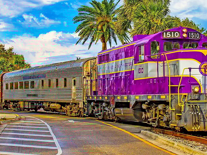 Purple engines and holiday dreams collide in this real-life recreation of everyone's favorite Christmas train story.