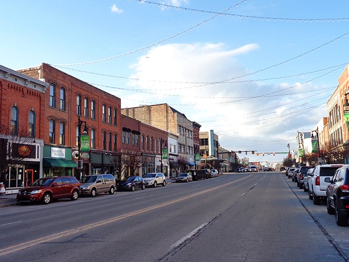 Main Street America thrives here, where every storefront tells a story of community pride and perseverance.