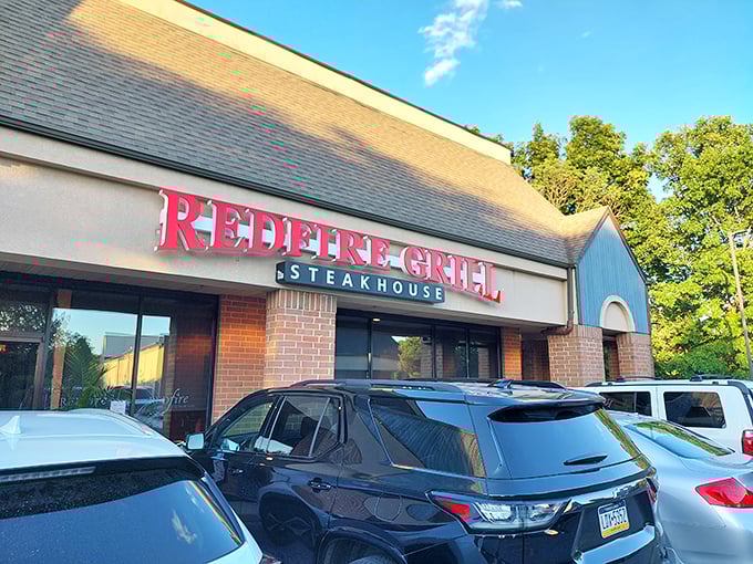 Modern steakhouse meets neighborhood gem - sometimes the best surprises hide in shopping centers.