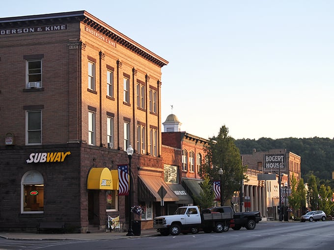 Where historic buildings and blue skies create the perfect small-town symphony. Norman Rockwell would approve.
