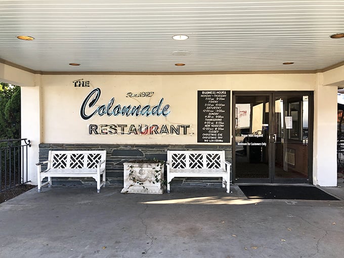 Step through these doors at The Colonnade and enter a time machine where fried chicken remains gloriously unchanged by food trends.