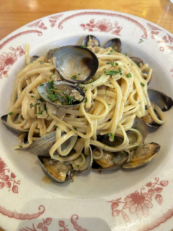 Linguine with clams that transports you straight to coastal Italy. Those little shells aren't just seafood—they're tiny treasure chests of briny perfection.