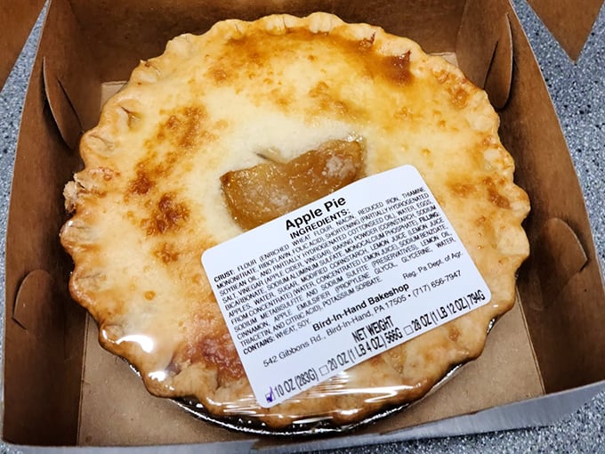 Behold the apple pie that makes American symbolism delicious – with a top crust that could double as edible lace.