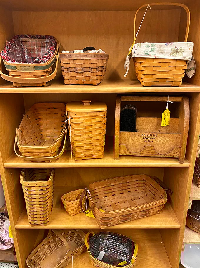 Basket cases welcome! These handwoven treasures represent a time when "storage solution" meant craftsmanship, not a plastic bin from a big box store.