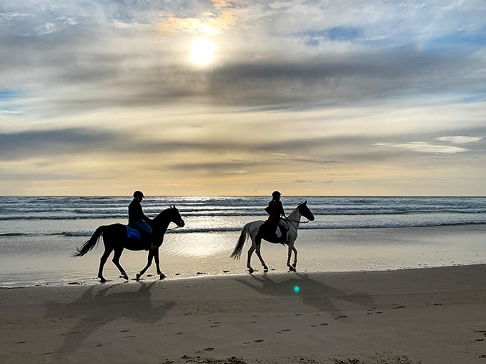 Horseback riding along the shore—when walking the beach just isn't cinematic enough for your Oregon coast adventure.