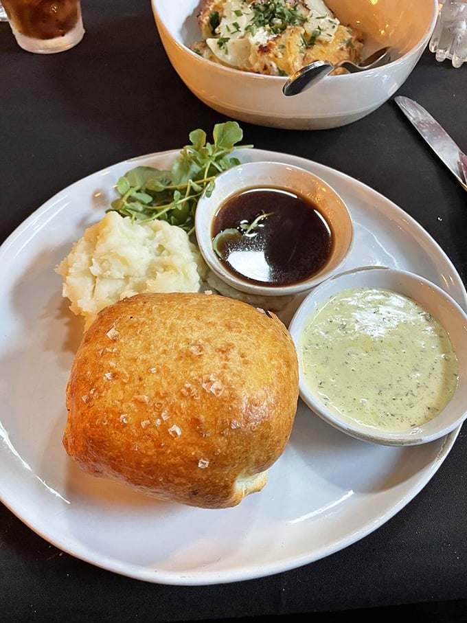 Not just dinner, but architecture! This Beef Wellington arrives like a golden-crusted present waiting to be unwrapped by your eager fork.