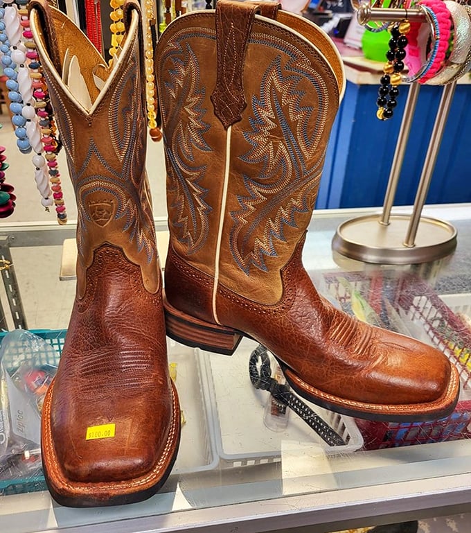 Genuine leather cowboy boots prove that Western style doesn't require a cattle ranch-sized bank account.