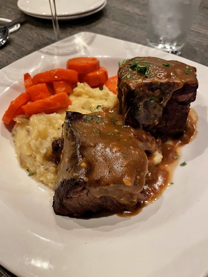 These braised short ribs aren't swimming in the ocean, but they're definitely swimming in flavor—fall-apart tender with a sauce worth bottling.