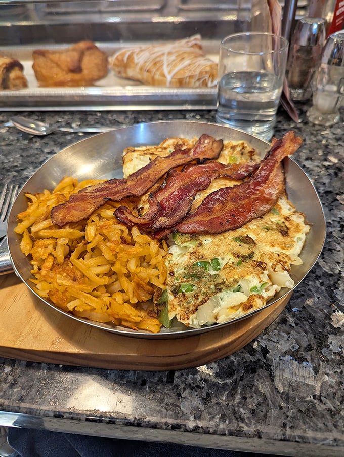 This breakfast platter delivers more satisfaction than a Saturday morning cartoon marathon from childhood.