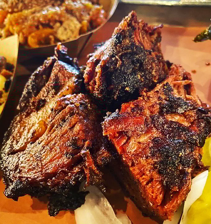 Burnt ends: where brisket goes to achieve its final, glorious form. These caramelized nuggets of joy are barbecue's answer to candy.