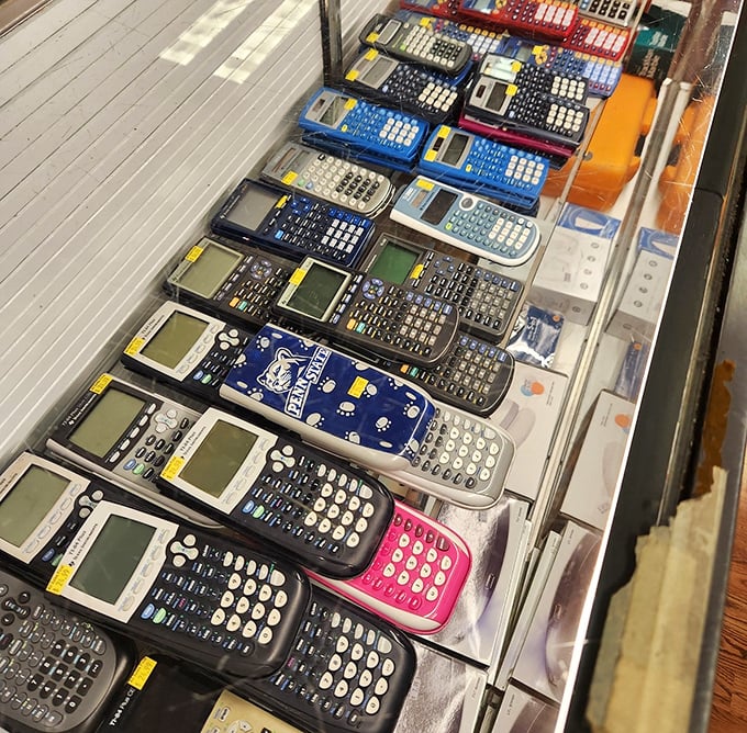 A nostalgic collection of calculators that would make any math teacher swoon—proof that even in the smartphone era, vintage tech finds new admirers.