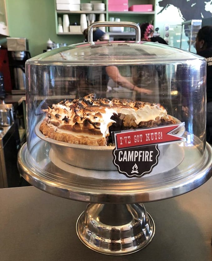 Meet the "Campfire" pie—where toasted meringue peaks create a dessert landscape so beautiful it deserves its own national park designation.