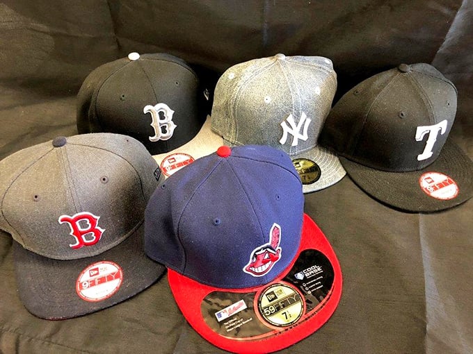Baseball cap nirvana for sports fans. Show your team loyalty without the stadium-priced merchandise markup.