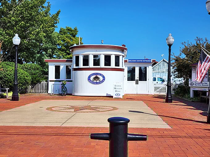 The Maritime Museum entrance—where nautical history comes alive and landlubbers can briefly imagine life aboard those magnificent wooden vessels.