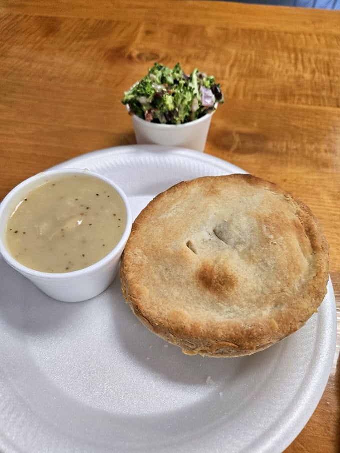 This chicken pot pie isn't just comfort food—it's a time machine to Sunday dinners at grandma's, complete with golden crust and steamy, savory filling.