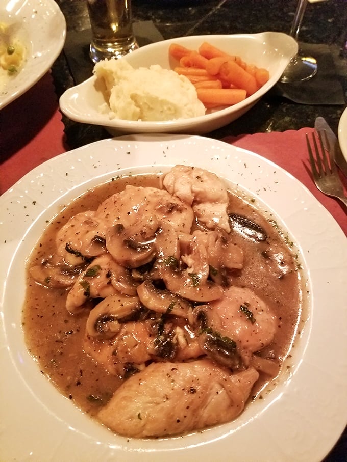 Chicken Marsala that's having a moment with mushrooms. This isn't just dinner; it's a saucy romance novel for your taste buds.