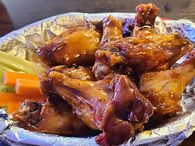 Wings so glossy they could be in a food magazine, but they're destined for a higher purpose—making your taste buds throw a spontaneous party.