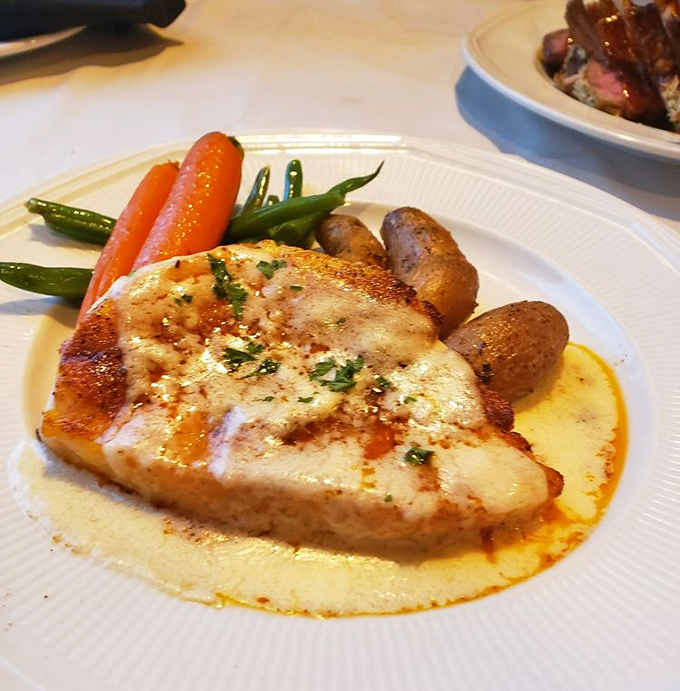 This Chilean sea bass doesn't just sit on the plate – it lounges there, knowing full well it's the most delicious thing in the room.