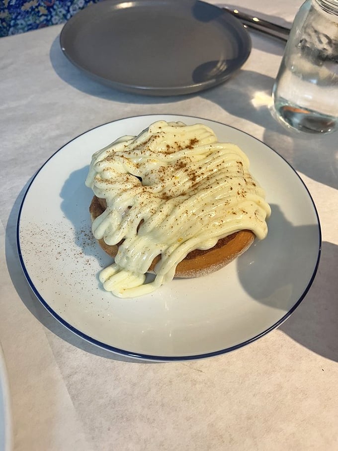 Not your average cinnamon roll—this beauty is what would happen if a pastry chef and a cloud had a delicious baby.