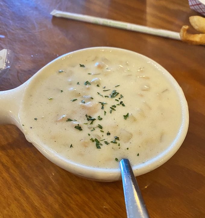 This clam chowder isn't just soup—it's a creamy hug in a bowl. New England may have invented it, but Florida perfected it with local clams.