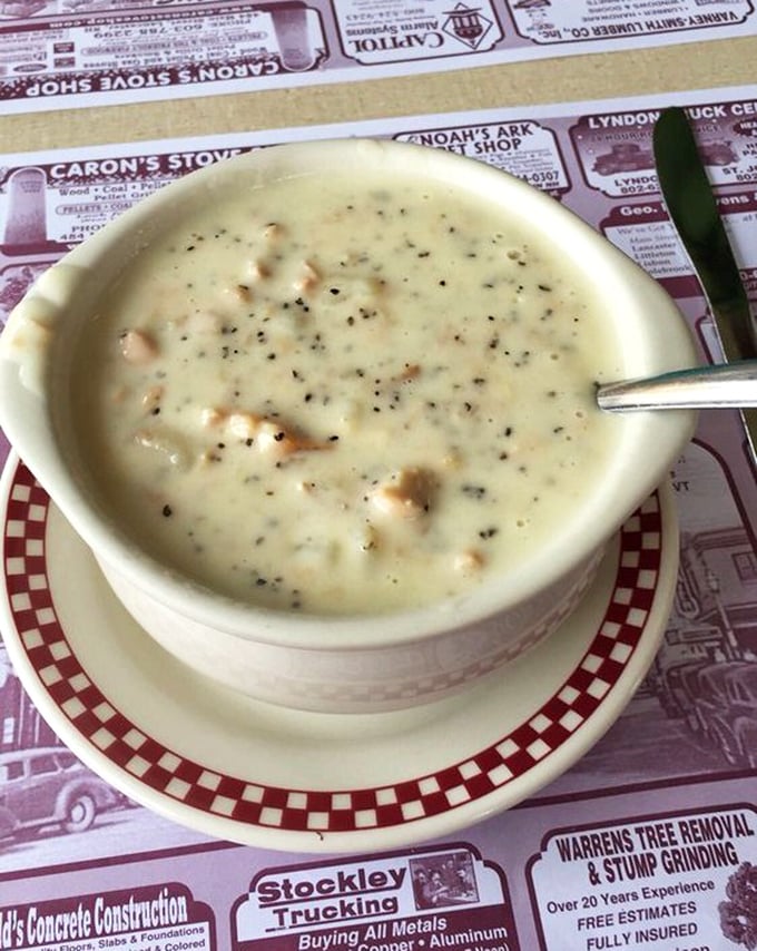 This isn't just clam chowder—it's a warm, creamy hug in a bowl. New England comfort that makes you forget whatever weather awaits outside.