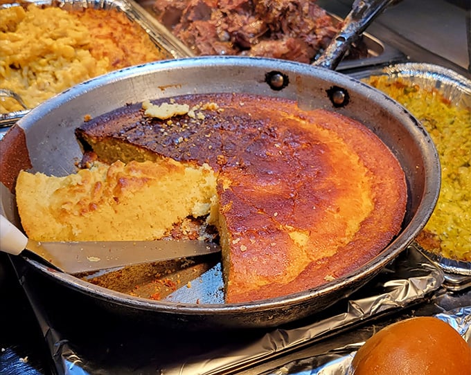 Golden cornbread that strikes the perfect balance in the sweet-versus-savory debate that divides the South more fiercely than college football rivalries.
