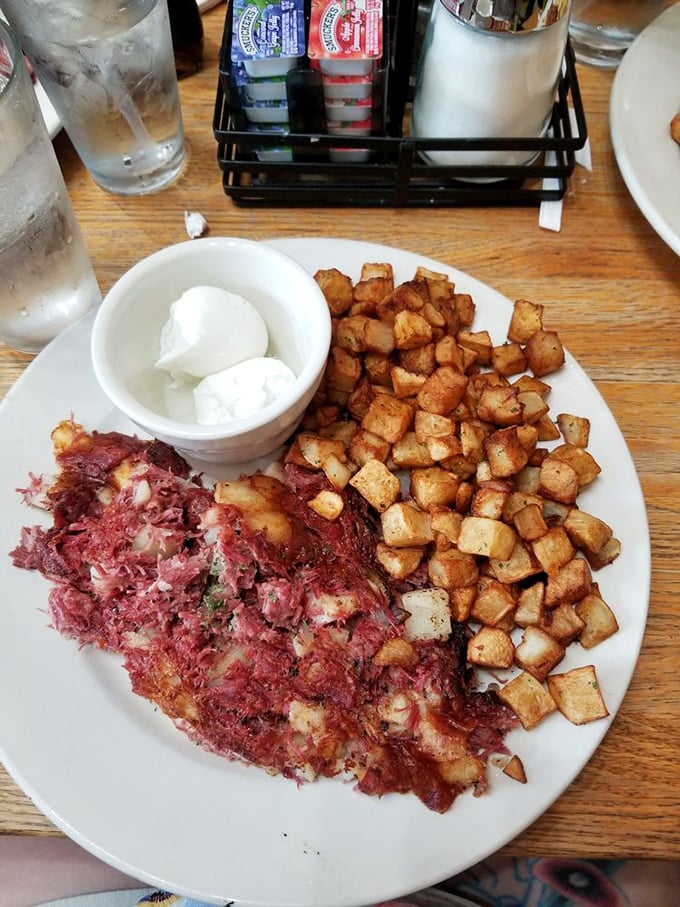 This isn't your grandmother's corned beef hash—unless your grandmother was a culinary genius who understood the perfect potato-to-meat ratio.