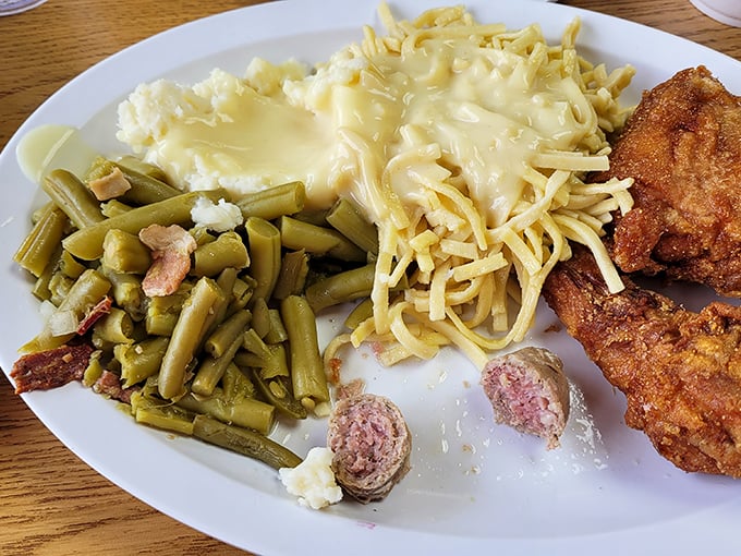 Southern comfort meets Midwest hospitality: country fried steak with all the fixings. The kind of plate that makes you want to hug whoever's in the kitchen.
