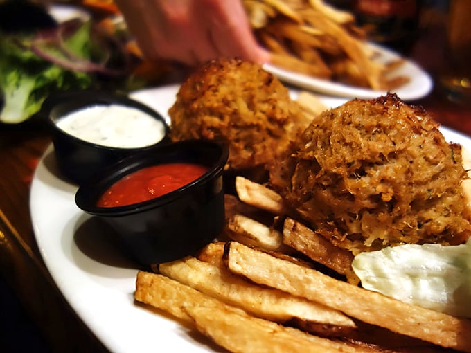These crab cakes aren't playing around—all crab, minimal filler, and enough flavor to make you temporarily forget your own name.