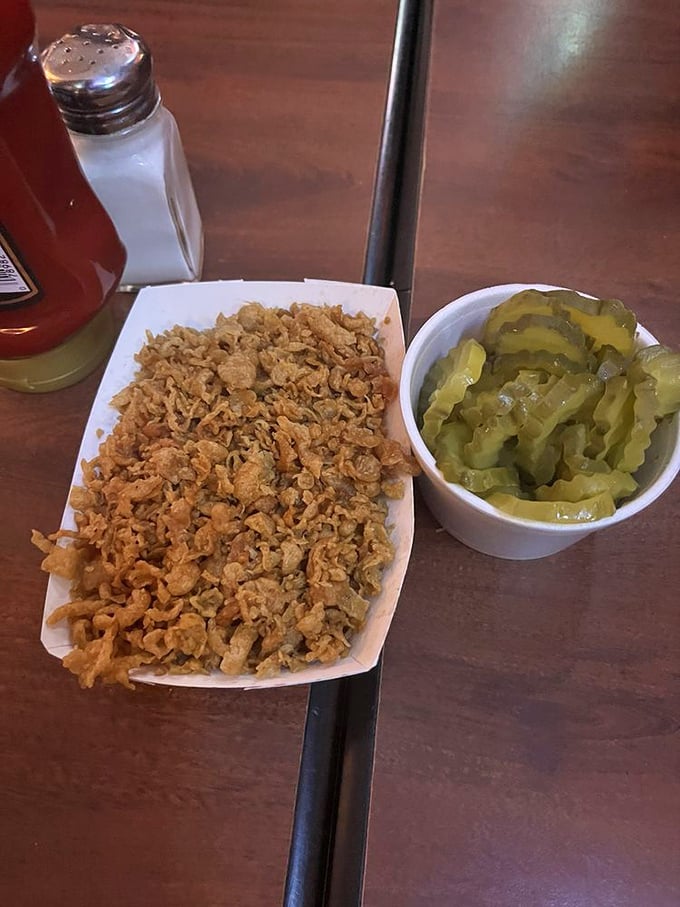 The legendary "crispies"—those magical batter bits that fall off during frying—might start a family feud if you don't order enough to share.