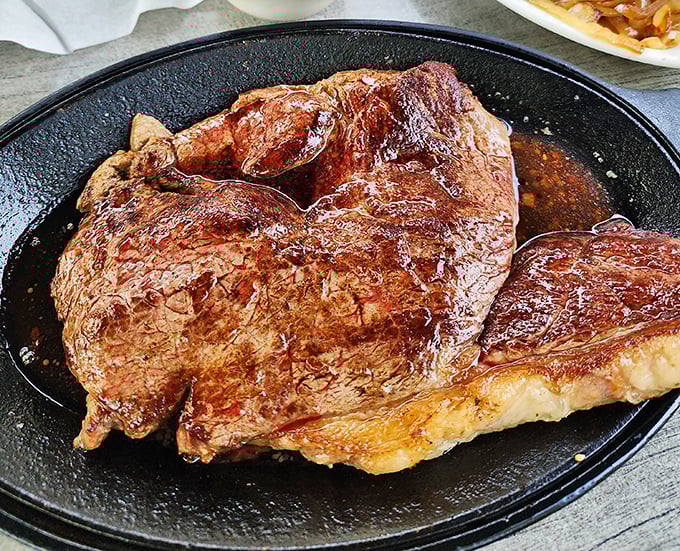This Delmonico steak isn't just cooked—it's been treated with the reverence usually reserved for Renaissance paintings.