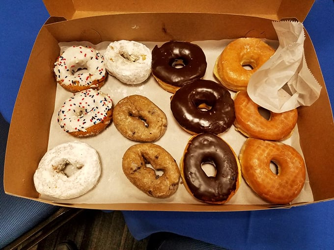 A dozen reasons to abandon your diet resolutions, neatly arranged in a box. Worth every minute on the treadmill tomorrow.