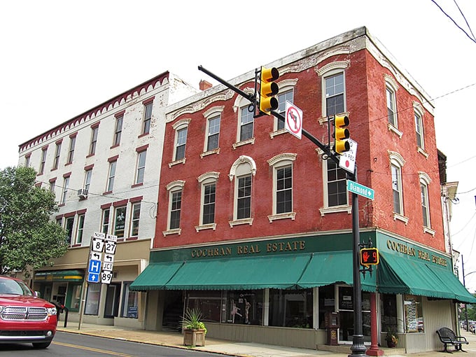Corner buildings in Titusville don't just mark intersections—they anchor generations of local history, with architecture that survived both world wars and disco.