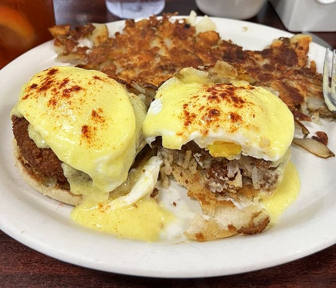 Eggs Benedict featuring corned beef hash instead of Canadian bacon? That's not breaking tradition—it's improving upon perfection.