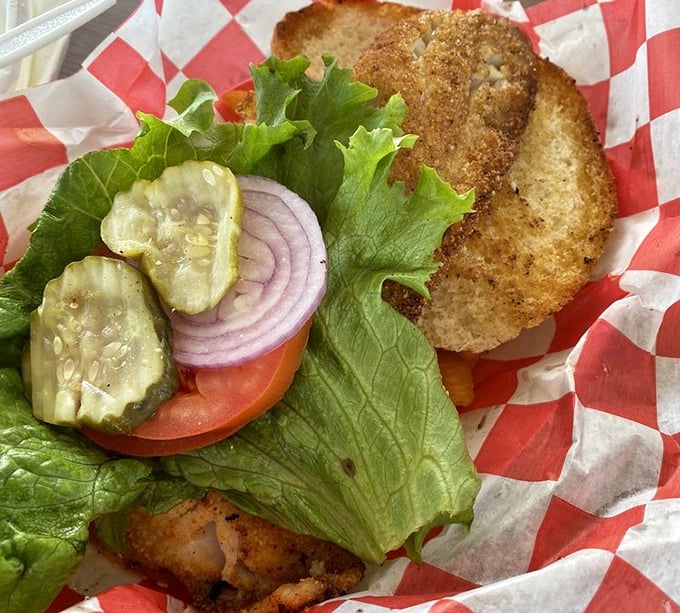 This fish sandwich is what happens when fresh catch meets toasted bun – a love story worth telling.