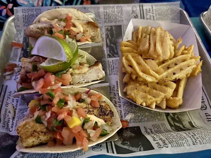 Fish tacos that make you question every other taco decision you've ever made. The pico de gallo isn't just fresh – it's practically introducing itself.