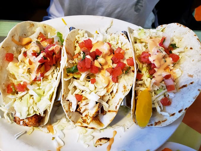 These fish tacos aren't just a meal, they're a vacation on a plate—fresh, colorful, and ready for their Instagram moment.