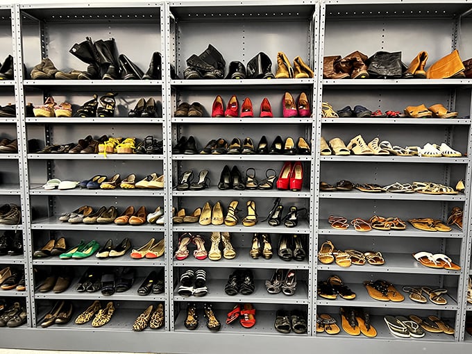 Shoe heaven! From practical flats to statement heels, this footwear collection rivals Imelda Marcos's closet—at a fraction of the cost.