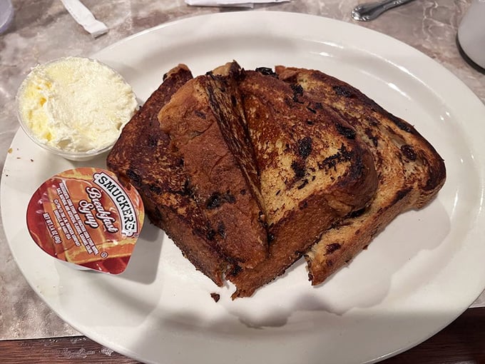 This cinnamon-swirled French toast doesn't just break the fast – it demolishes it with sweet, buttery authority.