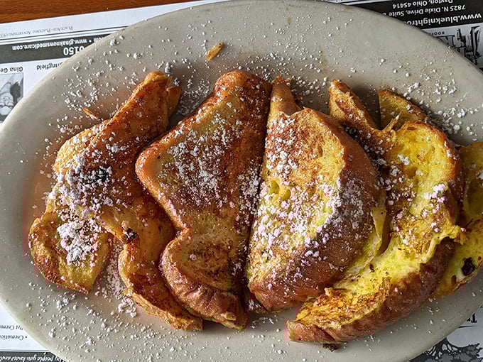 French toast that would make actual French people jealous. Dusted with powdered sugar and waiting to transform your ordinary morning into something extraordinary.