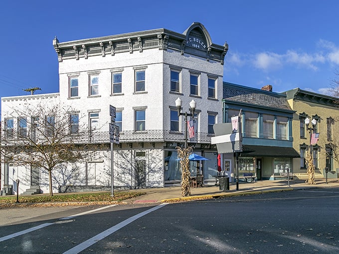 The JC Bolen Building's pristine white facade and historic detailing remind us that sometimes the most beautiful architecture isn't in big cities but in America's heartland.