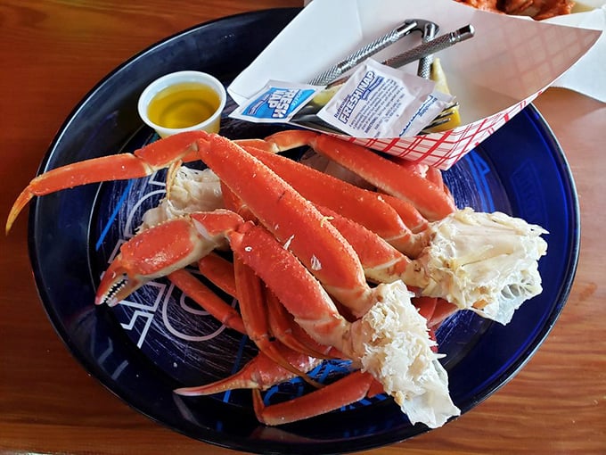 These king crab legs aren't just a meal—they're an expedition requiring tools, determination, and the willingness to wear your food with pride.